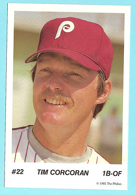 1985 Philadelphia Phillies Photo Post Card Tim Corcoran (KCR) | eBay