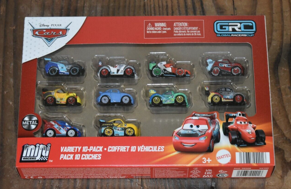 DISNEY PIXAR CARS MINI GLOBAL RACERS CUP 10 PIECE VARIETY SET HXY65 LMQ ...