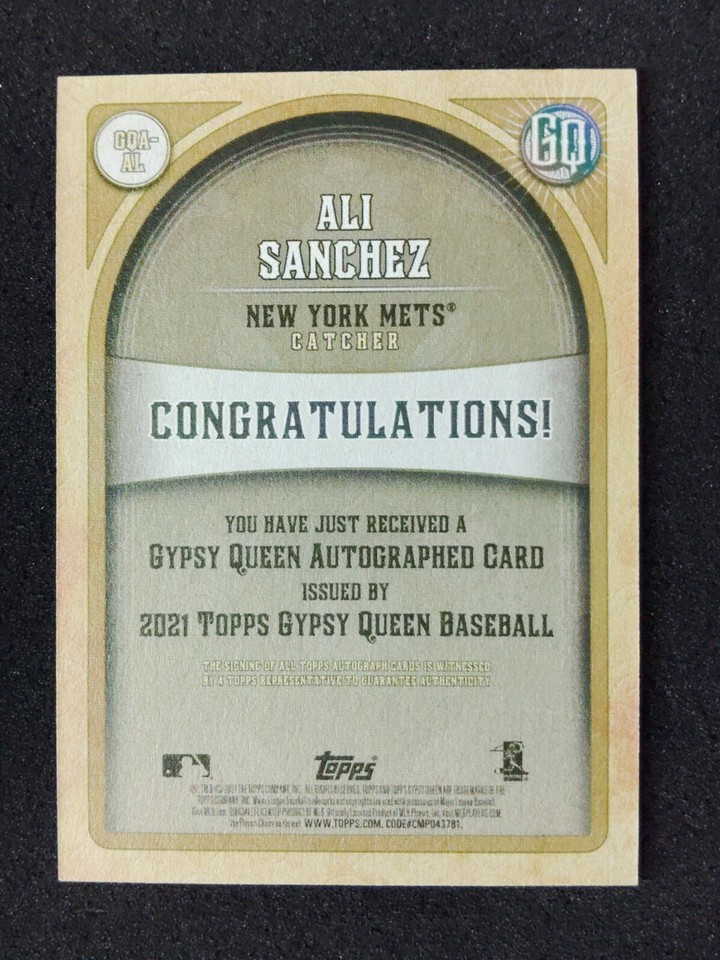 2021 Topps Gypsy Queen Ali Sanchez RC Auto #GQA-AL Mets | eBay