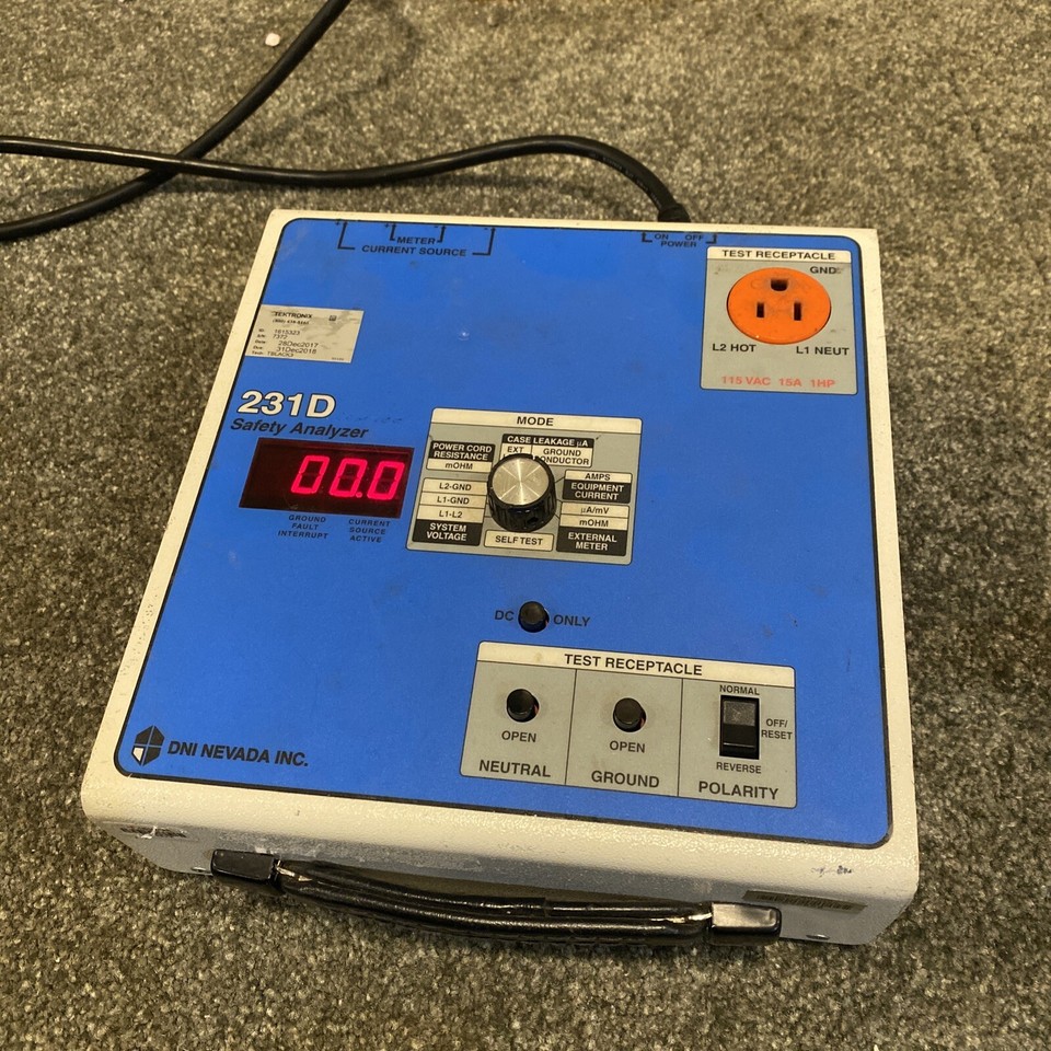 DYNATECH NEVADA SAFETY/ECG ANALYZER 100-125 VAC 50-60HZ EXCELLENT! | eBay