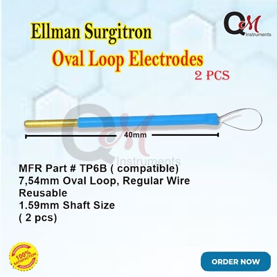 Oval Loop Ellman Electrode TP6B - 7,54mm Oval Loop, Regular Wire ( 2pcs ...