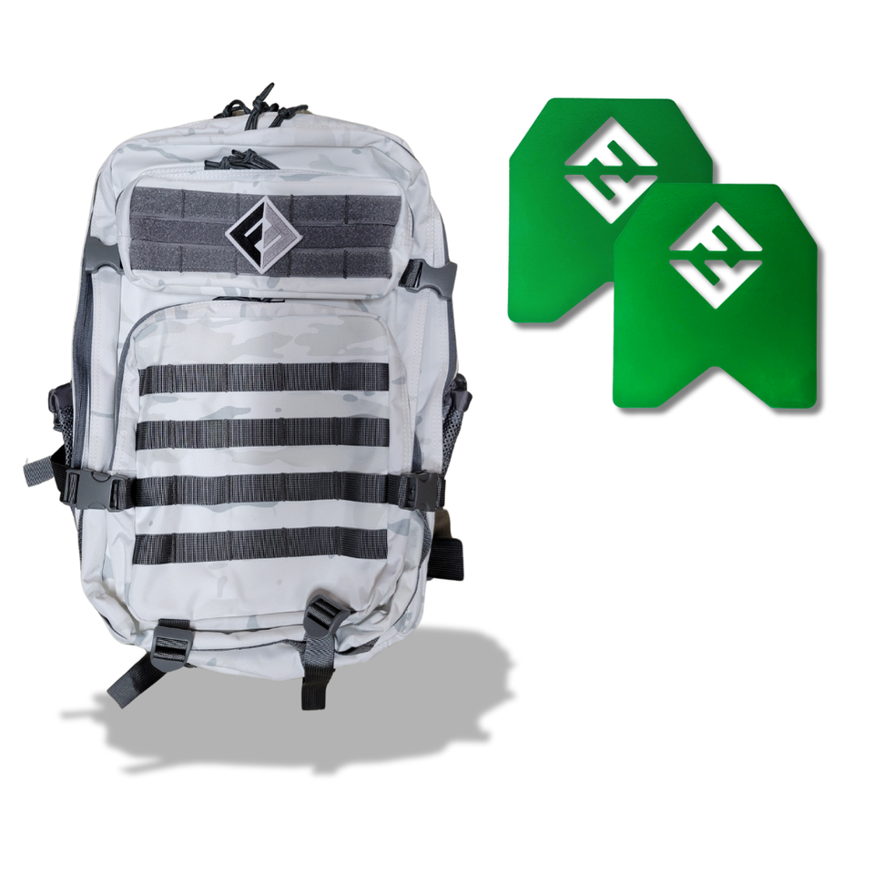 F&F STEEL Tactical Fitness Backpack with Weight Plates for Rucking and ...