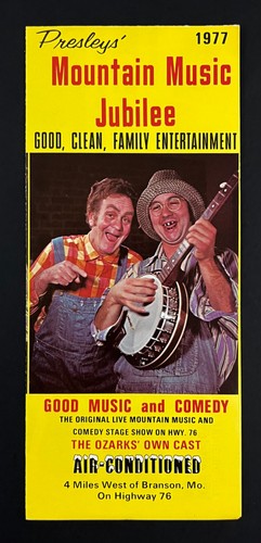 1977 Presley Mountain Music Jubilee Ozarks MO Musical Comedy VTG Travel ...