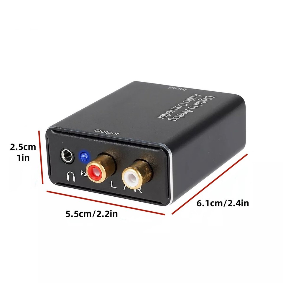 Digital Fiber Optical Coaxial To Analog 3.5mm Audio L/R Converter Adapter | eBay