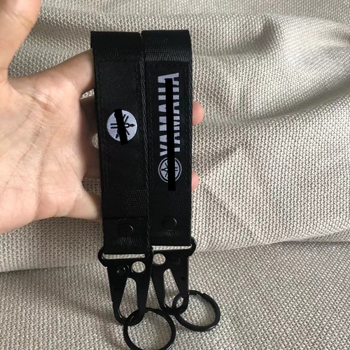 Black Backpack Key Ring Hook Strap Metal Keychain Lanyard Double Side ...