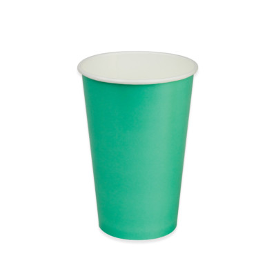 50x Paper Cold Drink Cup 16oz / 475mL Aqua Green Milkshake Slushie ...