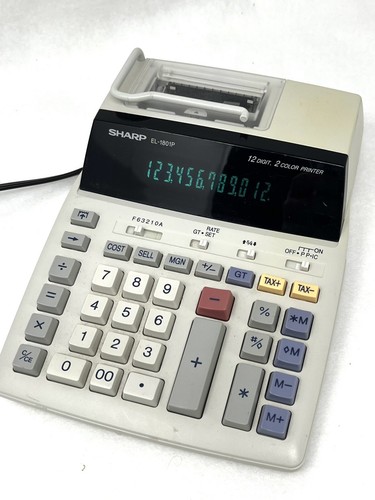 Sharp EL-1801P 12-digit Printing Calculator | eBay