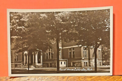 RPPC COLDWATER MICHIGAN COURT HOUSE PHOTO POSTCARD PICTURE ARTIST PROOF ...