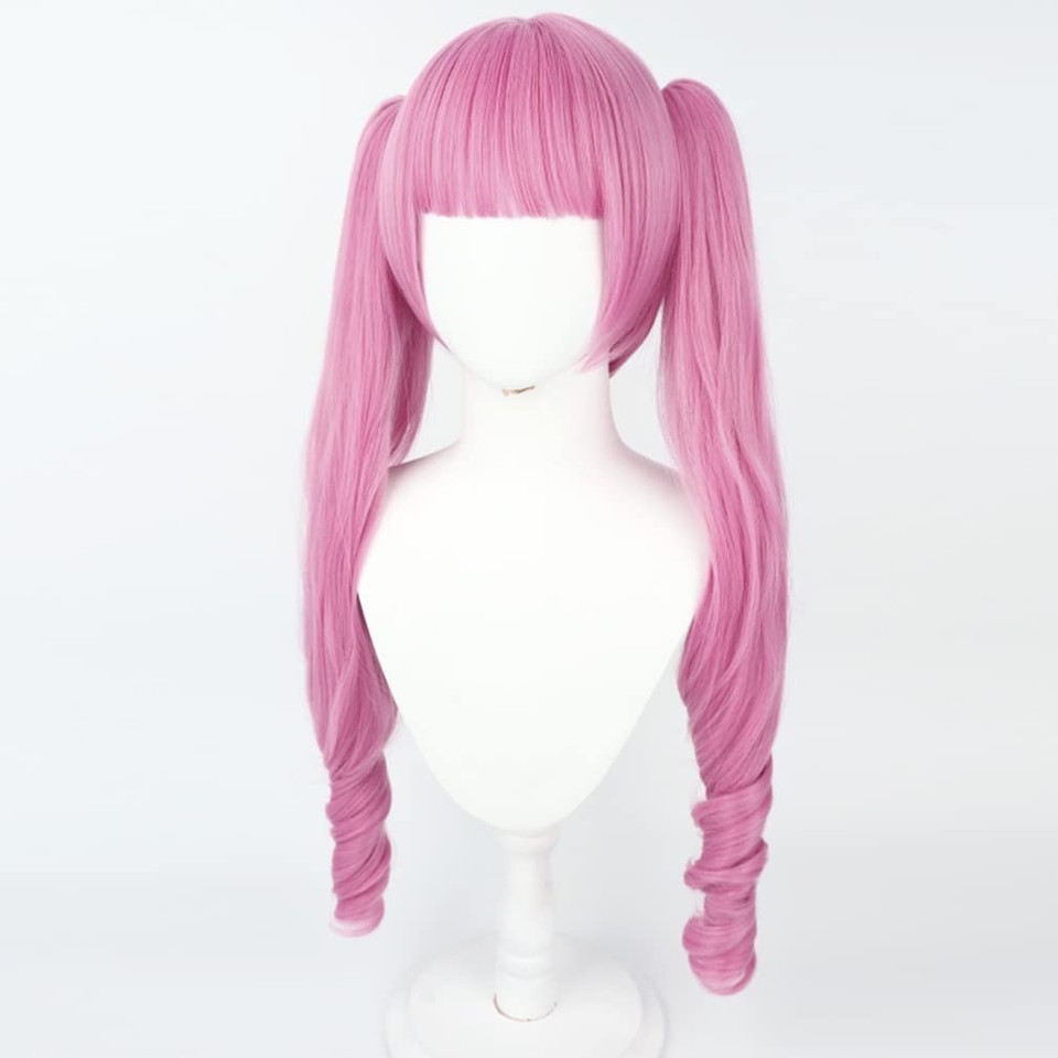 Laobao Perona Ghost Princess Cosplay Wig, Pink, Wave-Shaped Pigtails ...