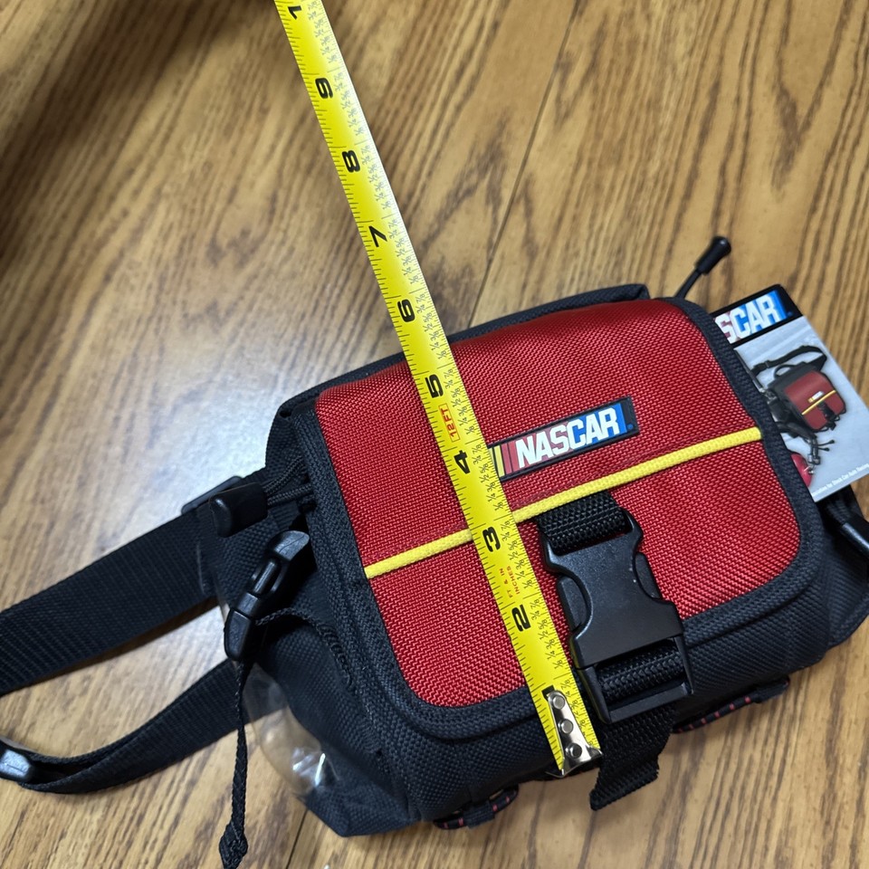 NASCAR deluxe scanner bag adjustable Fanny Pack Red Black Waist Belt ...