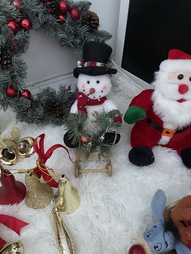 Bundle Of Christmas Decorations Xmas Tree Baubles Flowers Door Wreath ...