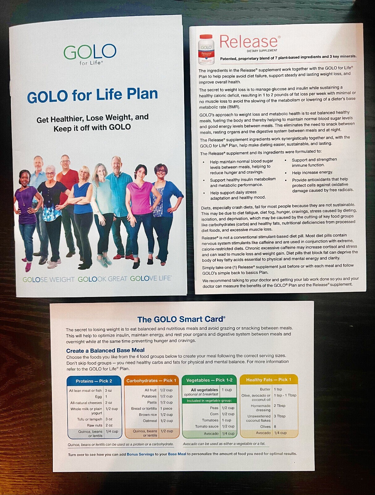 GOLO For Life Plan Booklet Diet Plan Card & Weight loss Guide Only Same ...