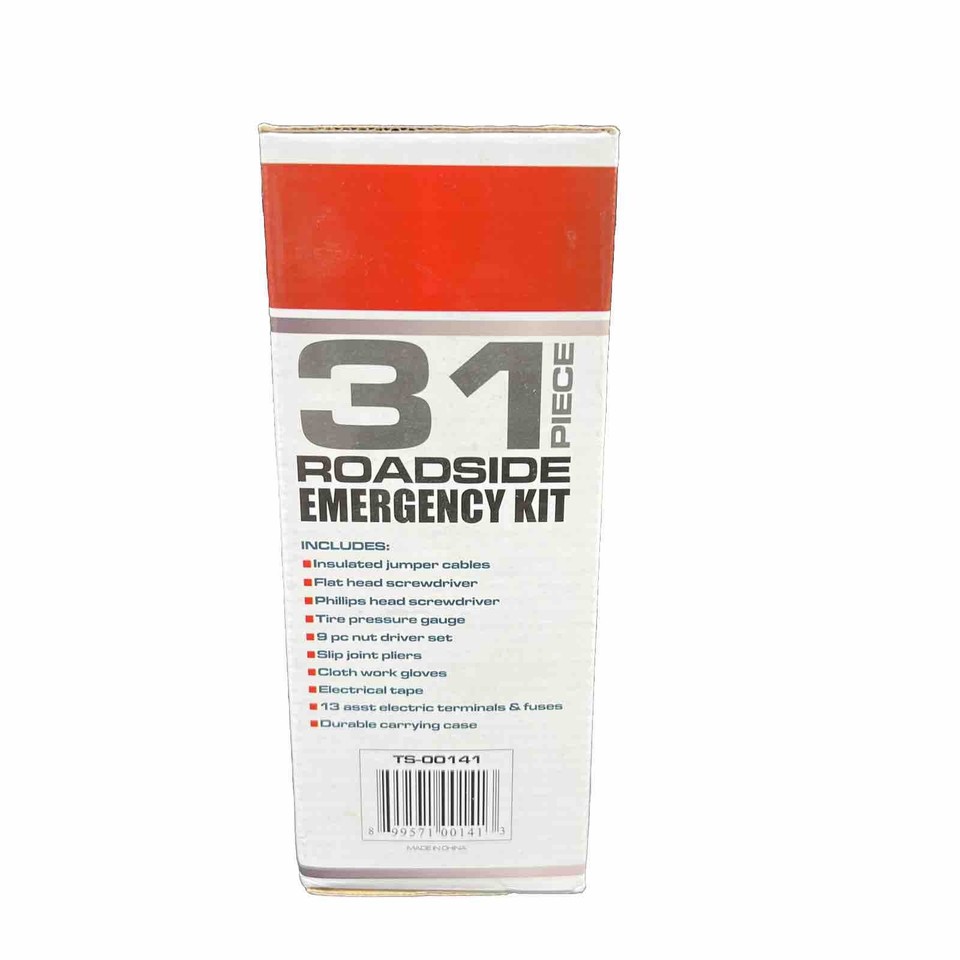 Auto Emergency Kit Set Roadside Car Tool Bag Vehicle Safety Kit Jumper ...