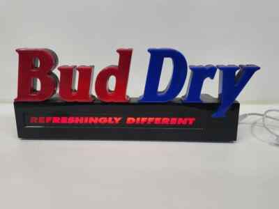 Bud Dry Beer Light-Up Advertising Sign | eBay