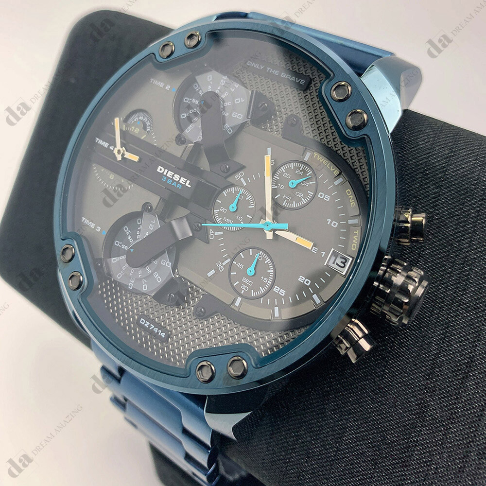 Diesel DZ7414 Mr. Daddy 2.0 Chronograph Blue Stainless Steel Strap Men ...