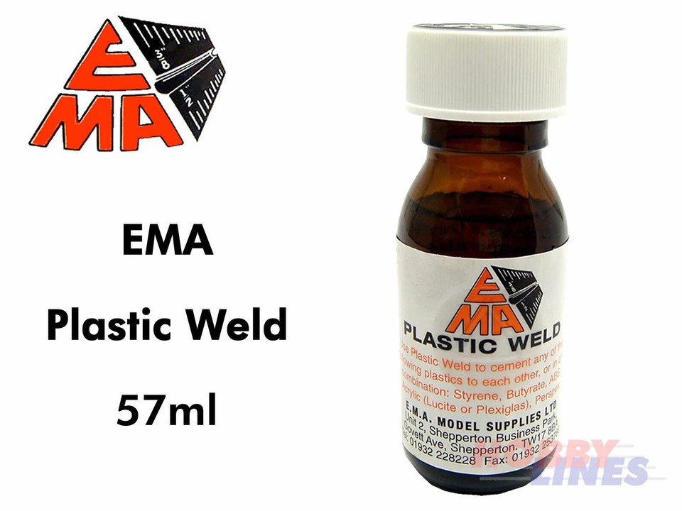 Plastic Weld styrene Cement EMA 57ml bottle Ideal for Plastruct ...