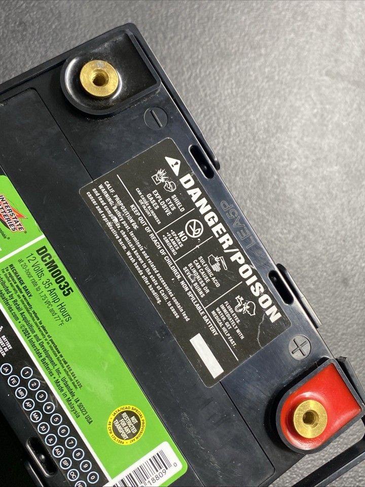 INTERSTATE BATTERIES 12V 35AH AGM DEEP CYCLE BATTERY DCM0035 GROUP 24 ...