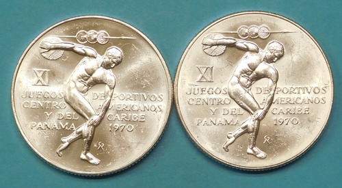 one 1970 Panama 5 Balboas Sterling .925 Silver Central American Games ...