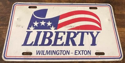 Liberty Booster License Plate Wilmington Exton Delaware | eBay