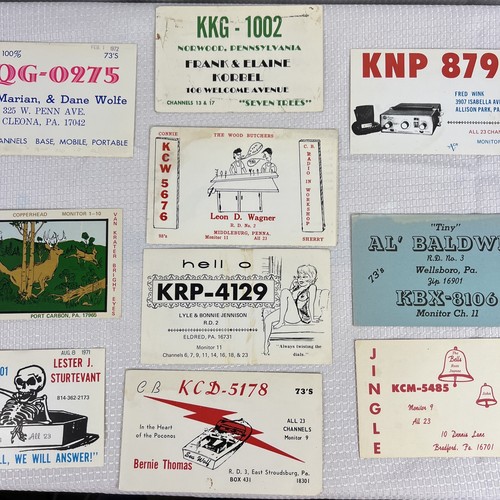 Vintage QSL Radio Cards Lot Amateur Radio QSL Cards Lot Pennsylvania Radio Cards | eBay