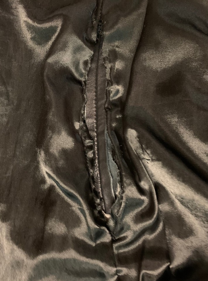 AM2 by Marc Leather Jacket Coat Mens L Black Full Zip Collared Long ...