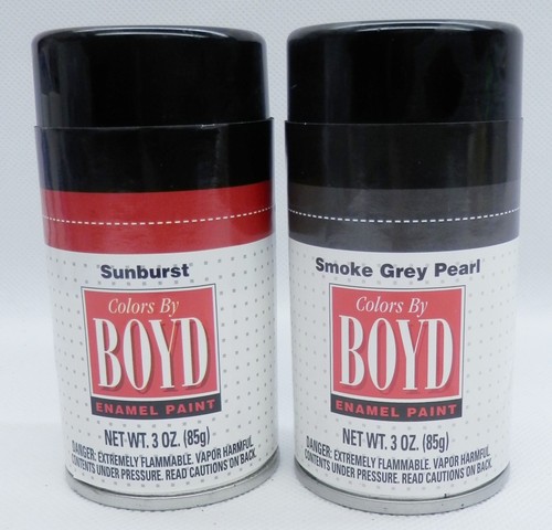 Colors by Boyd SUNBURST & SMOKE GREY Enamel Spray Paints for Model Kits ...