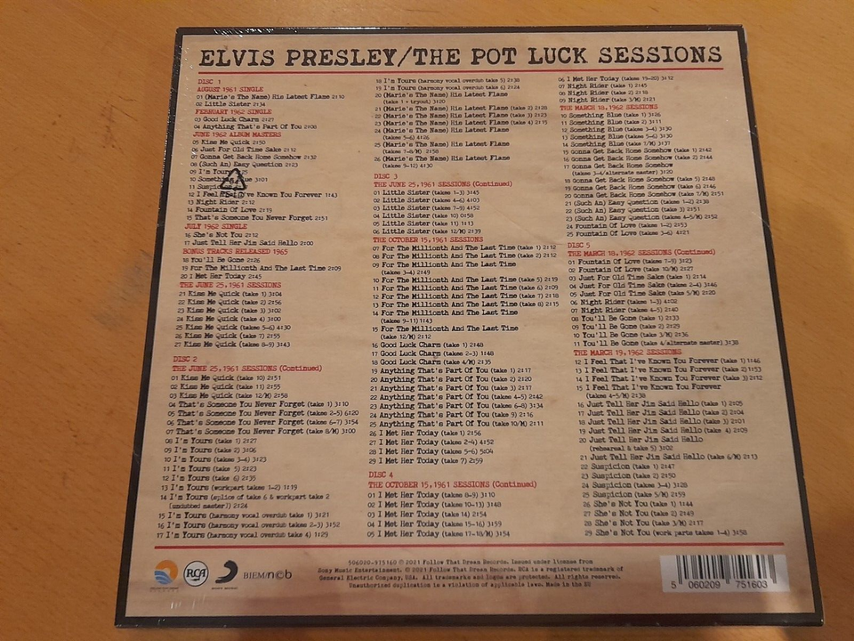 Elvis Presley - the pot luck sessions - FTD deluxe CD sealed follow ...