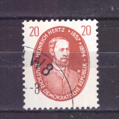 FRANCOBOLLI Germania Orientale DDR 1957 Heinrich Hertz 20 p. YV301 | eBay