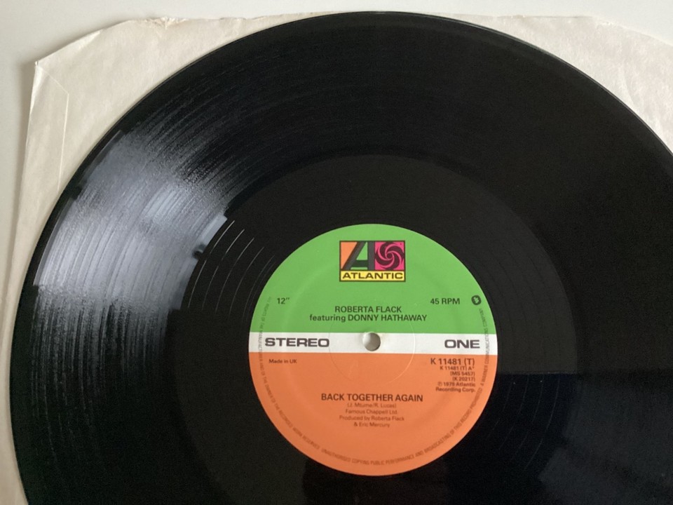 ROBERTA FLACK DONNY HATHAWAY BACK TOGETHER AGAIN 12” 45 VINYL SINGLE 79 ...