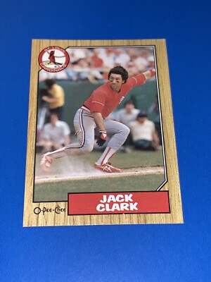 1987 O-Pee-Chee Jack Clark Baseball Card #331 St. Louis Cardinals NM ...