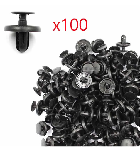 100pcs Fender Push Clips Retainer Plastic Rivet Fastener 7mm For Toyota ...