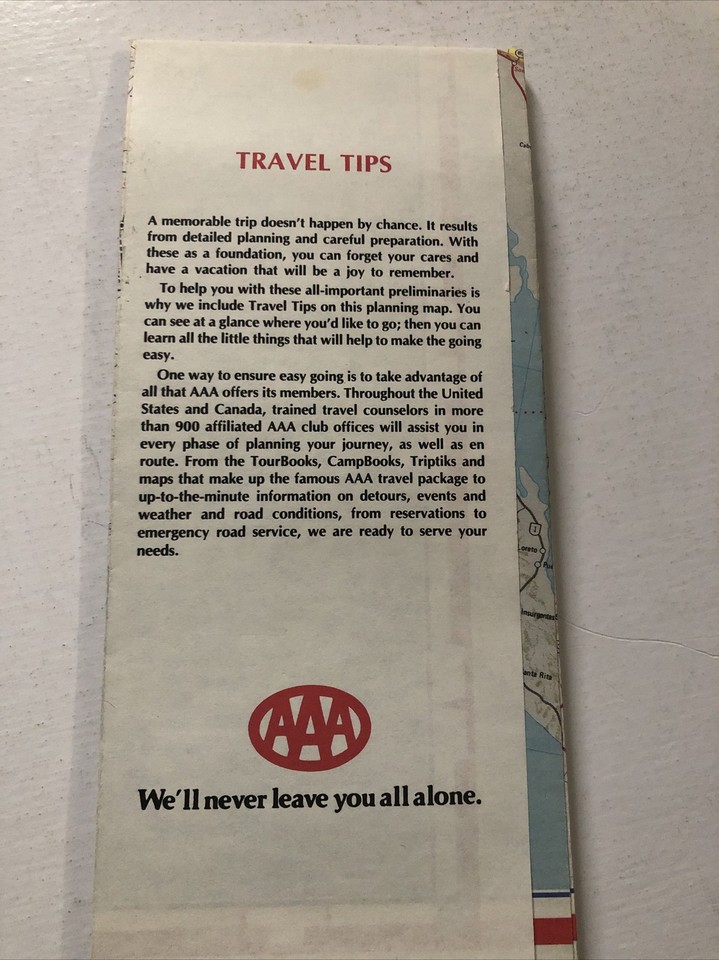 Vintage 1982 AAA United States with Alaska and Hawaii Road Map Travel ...