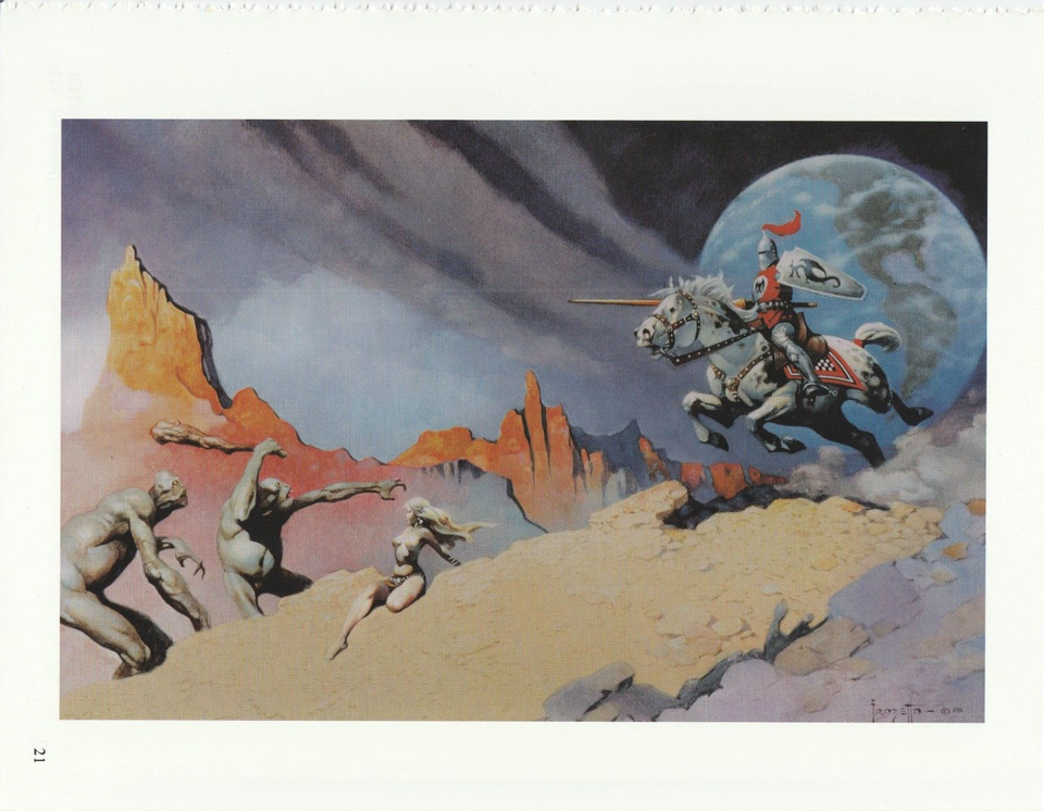 1996 full Color Plate "Space Women lot" by Frank Frazetta Fantastic GGA ...