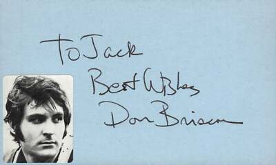 Don Briscoe Signed Auto 3x5 Index Card Dark Shadows Exceedingly Rare | eBay