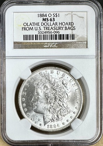 1884-O $1 Morgan Dollar NGC MS63 Olathe Hoard US Treasury Bags | eBay