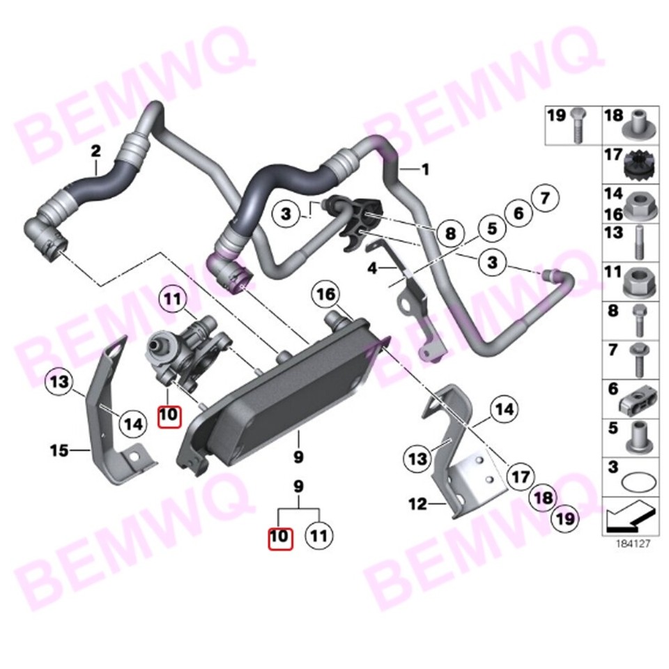 BEMWQ Coolant Cooler Thermostat For BMW F01 F02 F07 F10 535/640/740i ...