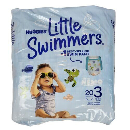 Huggies Little Swimmers Baby Swim Diapers Pants Finding Nemo Sz 3 16-26 ...