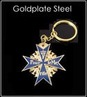 BLUE MAX Medal Keychain - 1 3/4" gold auto car keys keyring - Pour Le ...