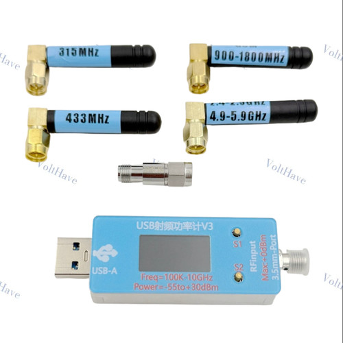 USB Radio Frequency Power Meter 100K - 10GHz -55 To +30dBm EMI EMC Fast ...
