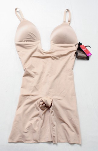 Spanx Sz Large 10157R Suit Your Fancy Plunge Low Back Mid Thigh ...