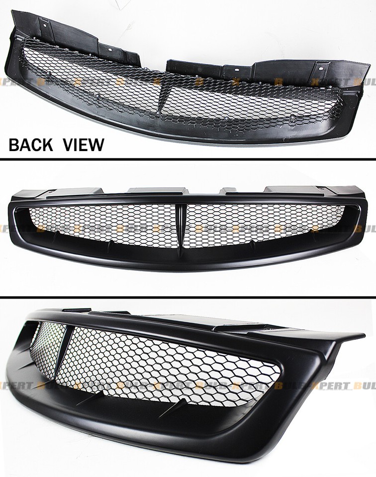 FITS 2003-2007 INFINITI G35 2DR COUPE V35 MATT BLACK JDM FRONT MESH ...