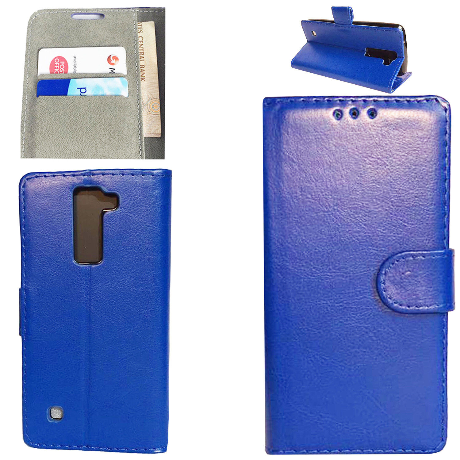 For LG K8 (2017) Stand Wallet Protective PU Leather Phone Case Cover ...