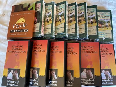 Bulk John Lyons 2 Sets VHS Set 1-6 & 1-7 New / Unused Horse Riding ...