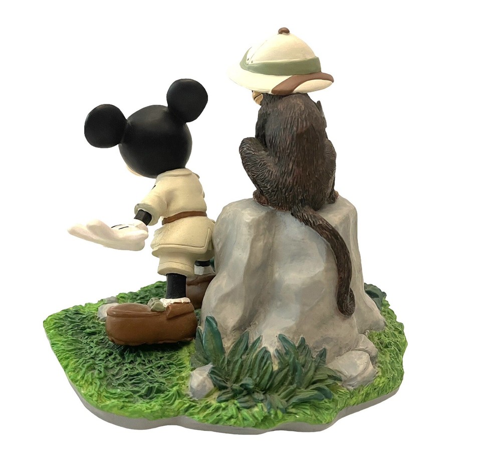VTG WDW Disney Animal Kingdom Jungle Safari Mickey And Monkey Resin ...