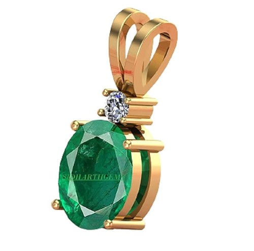13.25 Ratti Natural Emerald Pendant Locket Natural Panna/Panna Stone ...