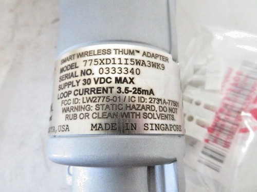 Emerson 775 XD11I5WA3WK9 Wireless THUM Adapter HART 2013 NEW IN BOX | eBay
