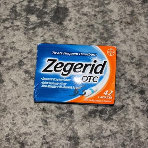 Zegerid OTC 42 Capsules Heartburn Acid Reducer Omeprazole 20mg Exp6/24 ...