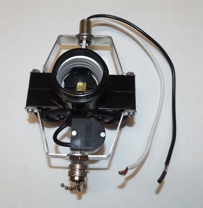 3 LIGHT CLUSTER SOCKET WITH PULL CHAIN SWITCH LIGHT FIXTURE LAMP E26 ...