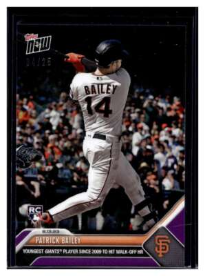 2023 Topps Now #703 Patrick Bailey Purple Parallel Card #d /25 RC ...