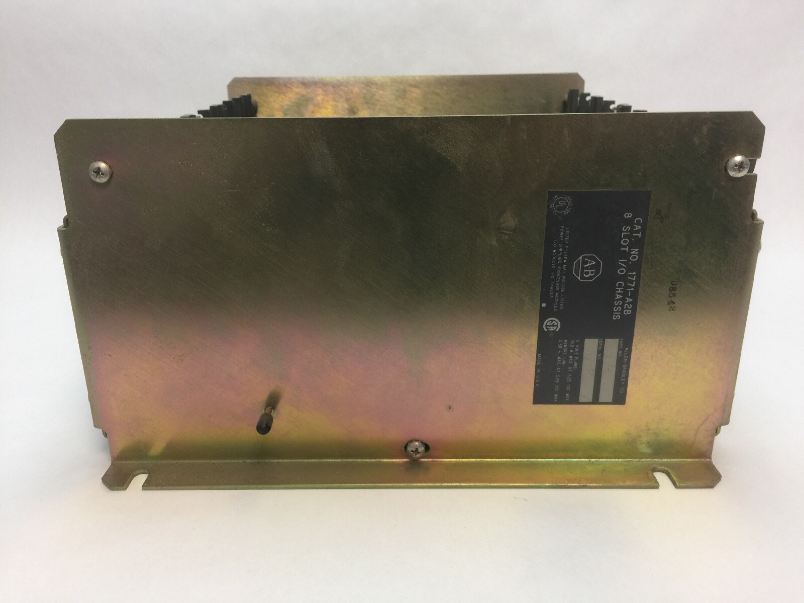 ALLEN BRADLEY 1771-A2B 8 SLOT I/O CHASSIS 5V PLANE 16A @ 5.25VDC MEMORY ...